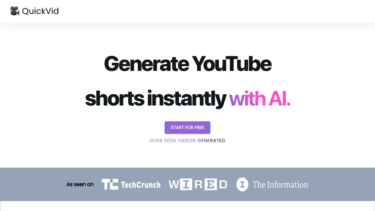 QuickVid AI - BestofAI
